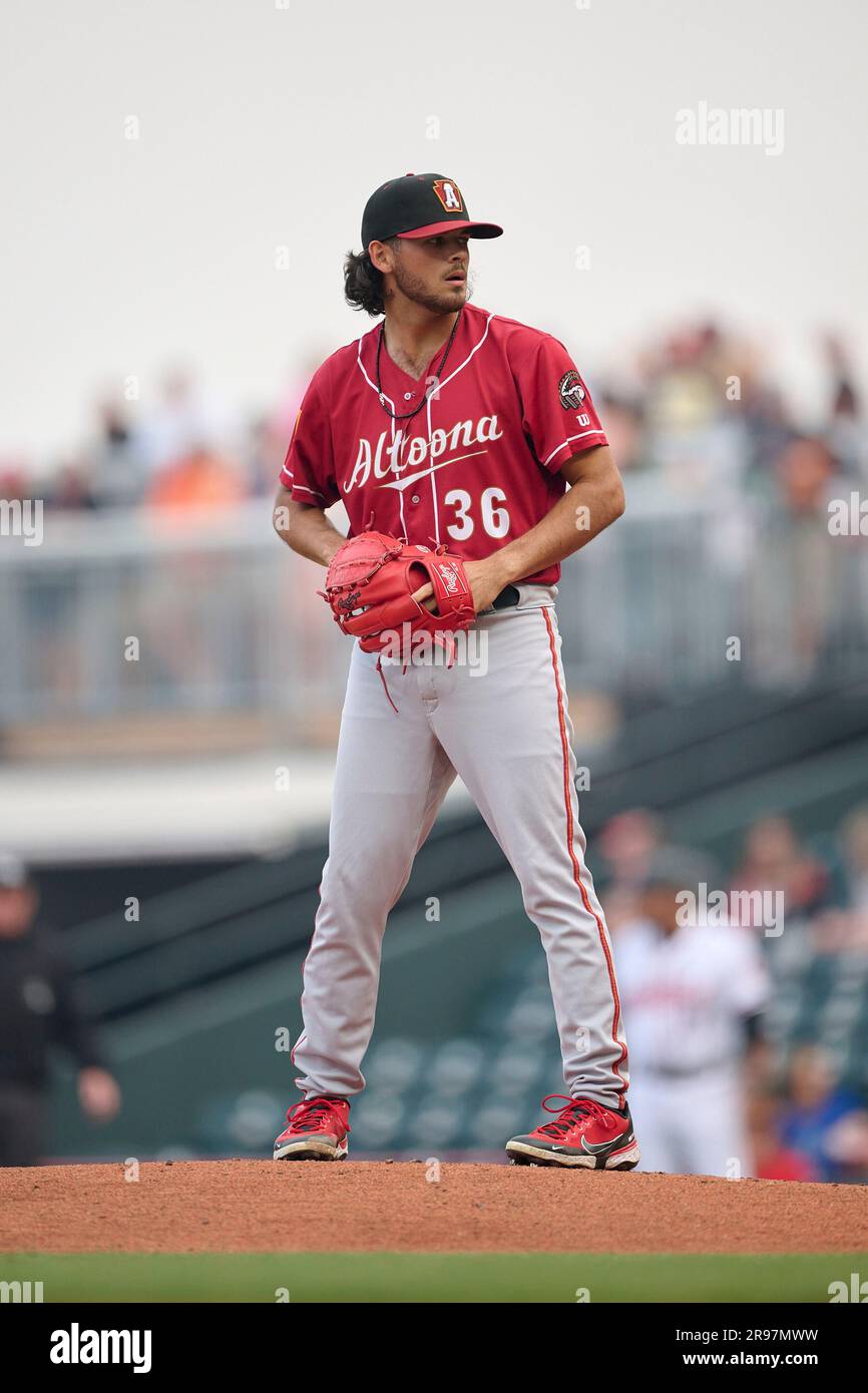 Altoona Curve pitcher Jared Jones (36) during an MiLB Eastern League ...