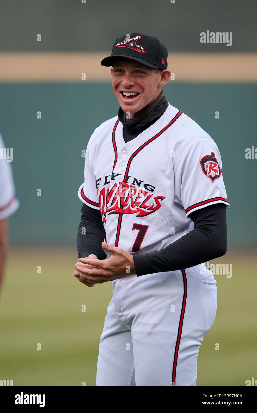 Richmond Flying Squirrels Vaun Brown (7) during warmups before an MiLB ...
