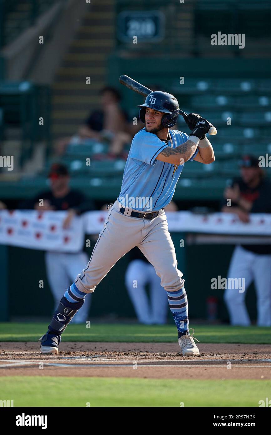 FCL Rays Raudelis Martinez (95) at bat during an MiLB Florida Complex ...