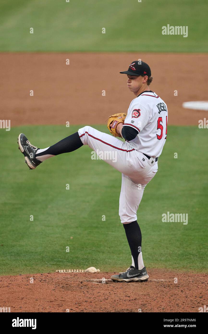 Richmond Flying Squirrels pitcher Wil Jensen (54) during an MiLB ...