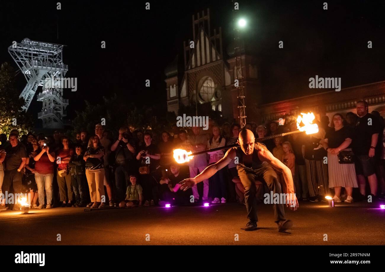 Dortmund, Germany. 24th June, 2023. A midsummer night fire show by ...