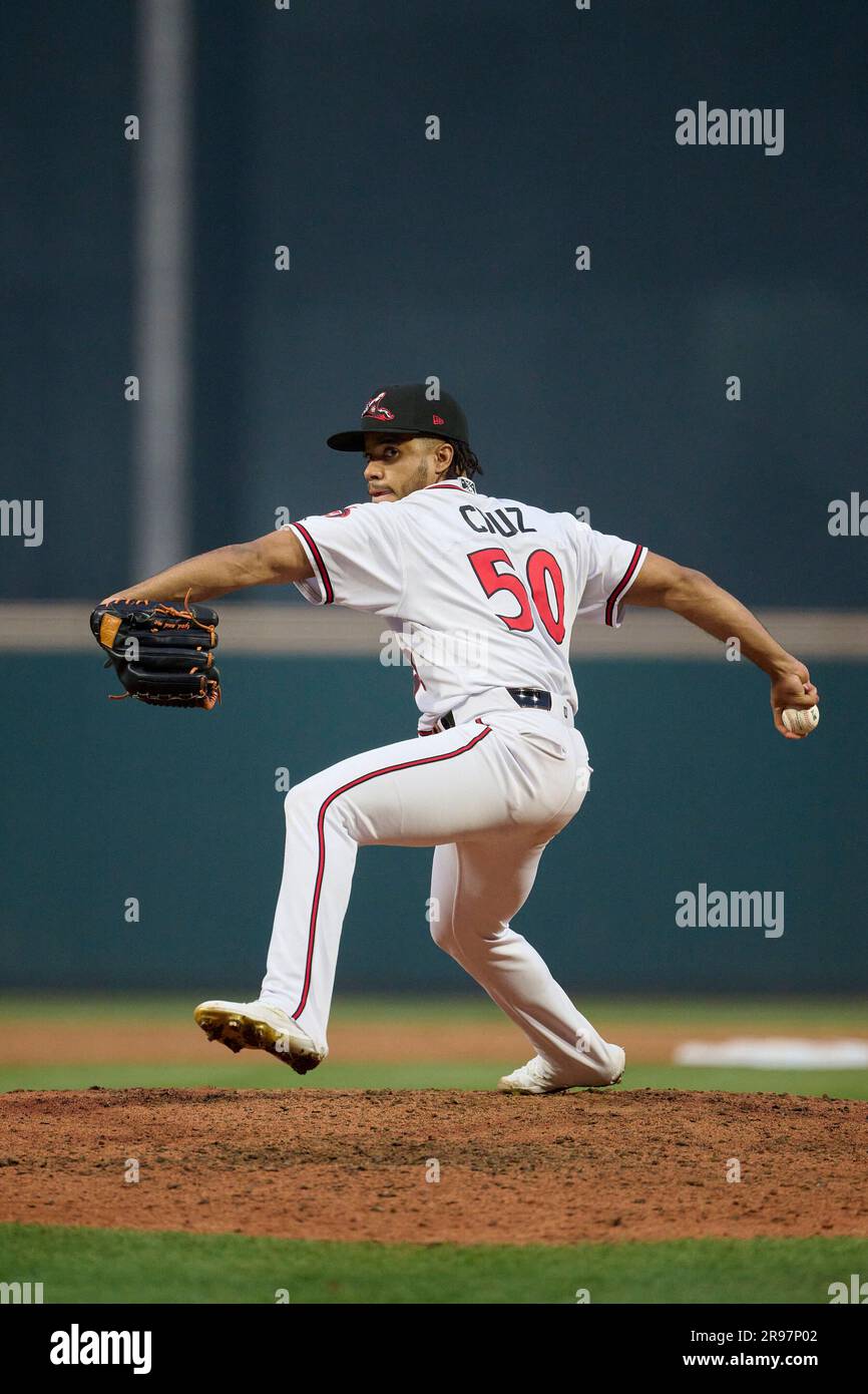 Richmond Flying Squirrels pitcher Jose Cruz (50) during an MiLB Eastern ...