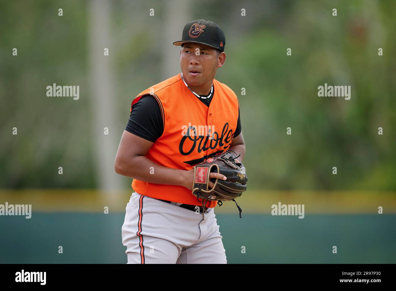 FCL Orioles pitcher Omar Hernandez (49) during an MiLB Florida Complex ...