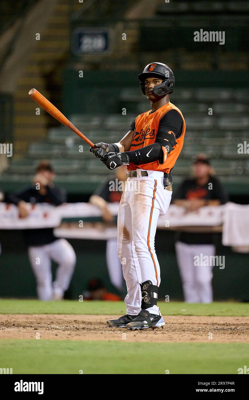 FCL Orioles Raylin Ramos (32) at bat during an MiLB Florida Complex ...