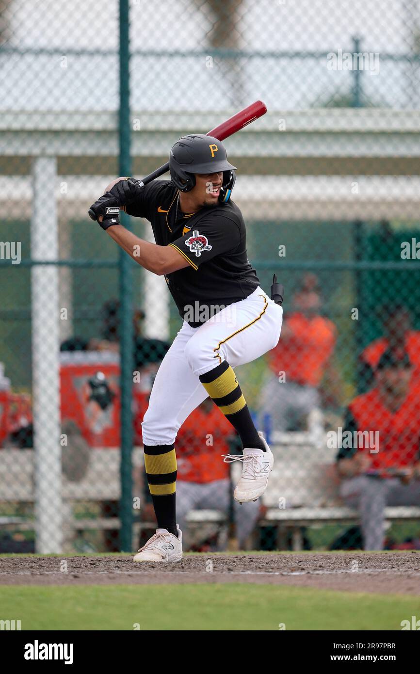 FCL Pirates Lonnie White Jr. (52) at bat during an MiLB Florida Complex ...