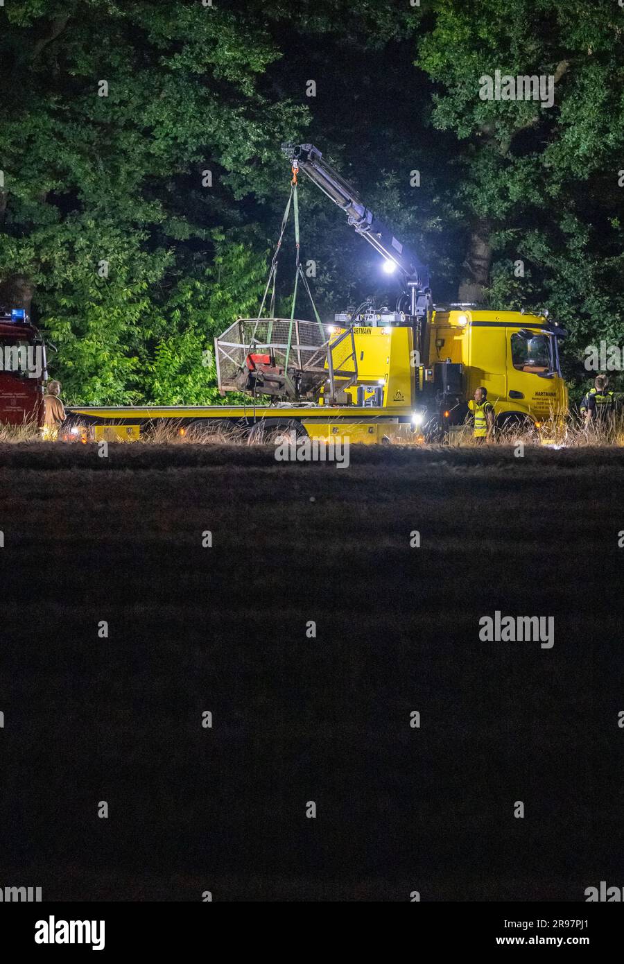 Toppenstedt, Germany. 24th June, 2023. A lattice box including forks ...