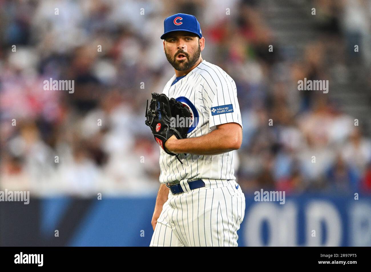 Michael Fulmer #32 of the Chicago Cubs during the 2023 MLB London ...