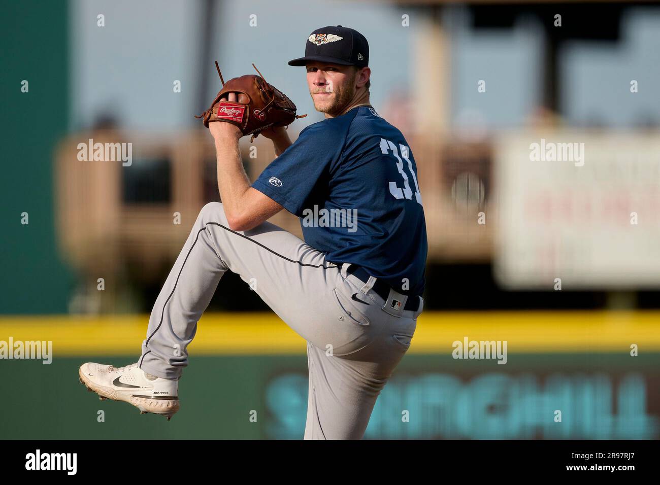 Lakeland Flying Tigers pitcher Garrett Apker (31) during a MiLB Florida State League baseball ...