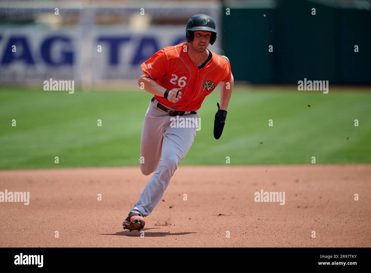 Norfolk Tides Jordan Westburg (26) running the bases during an MiLB ...