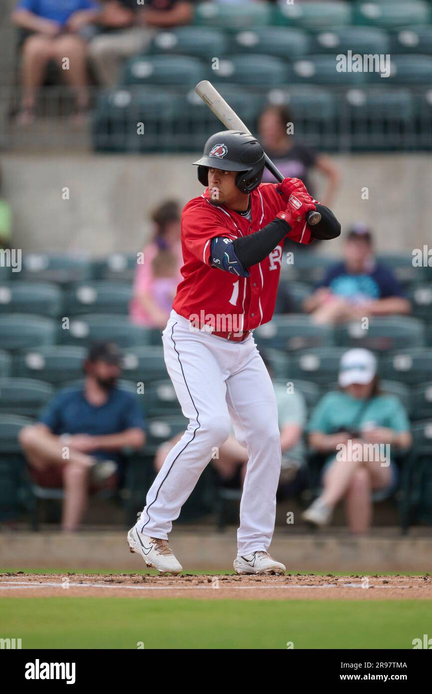 Arkansas Travelers Leo Rivas (1) at bat during an MiLB Texas League ...