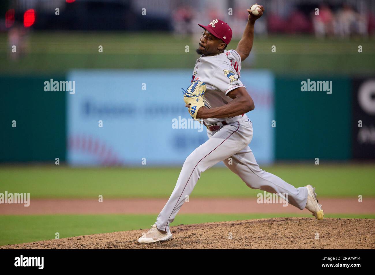 Frisco RoughRiders pitcher Alex Speas (16) during an MiLB Texas League ...