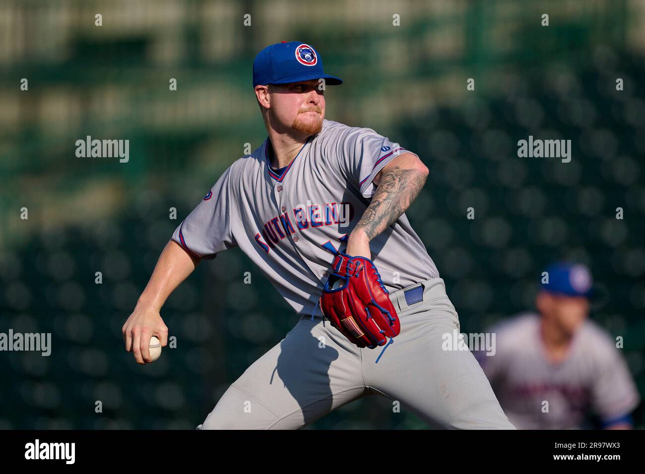 South Bend Cubs pitcher Cade Horton (11) during an MiLB Midwest League ...