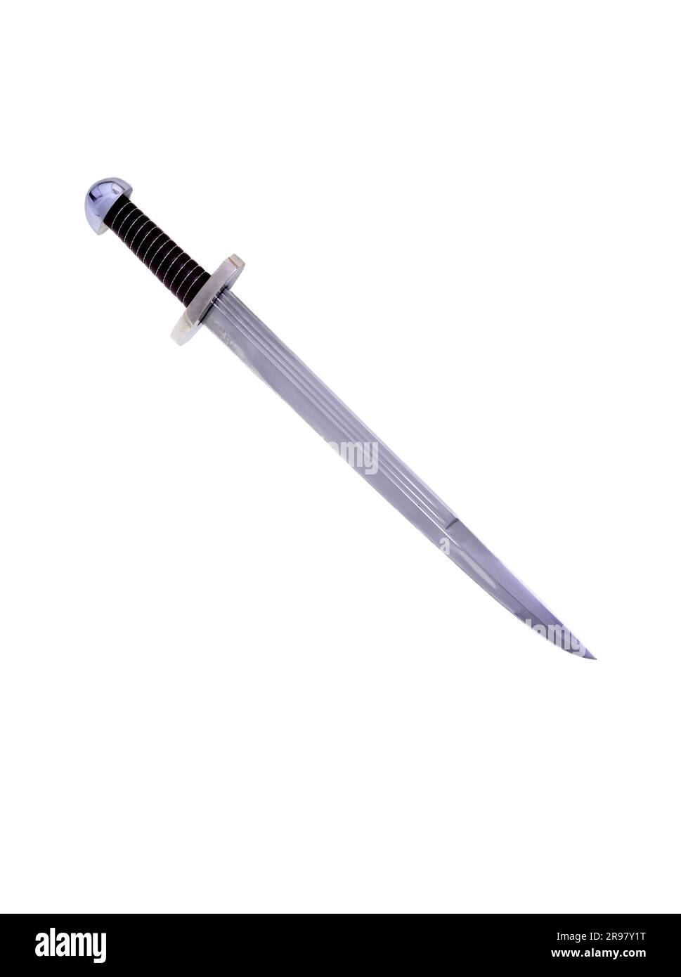 Sword hilt pommel blade and handle isolated over white Stock Photo - Alamy