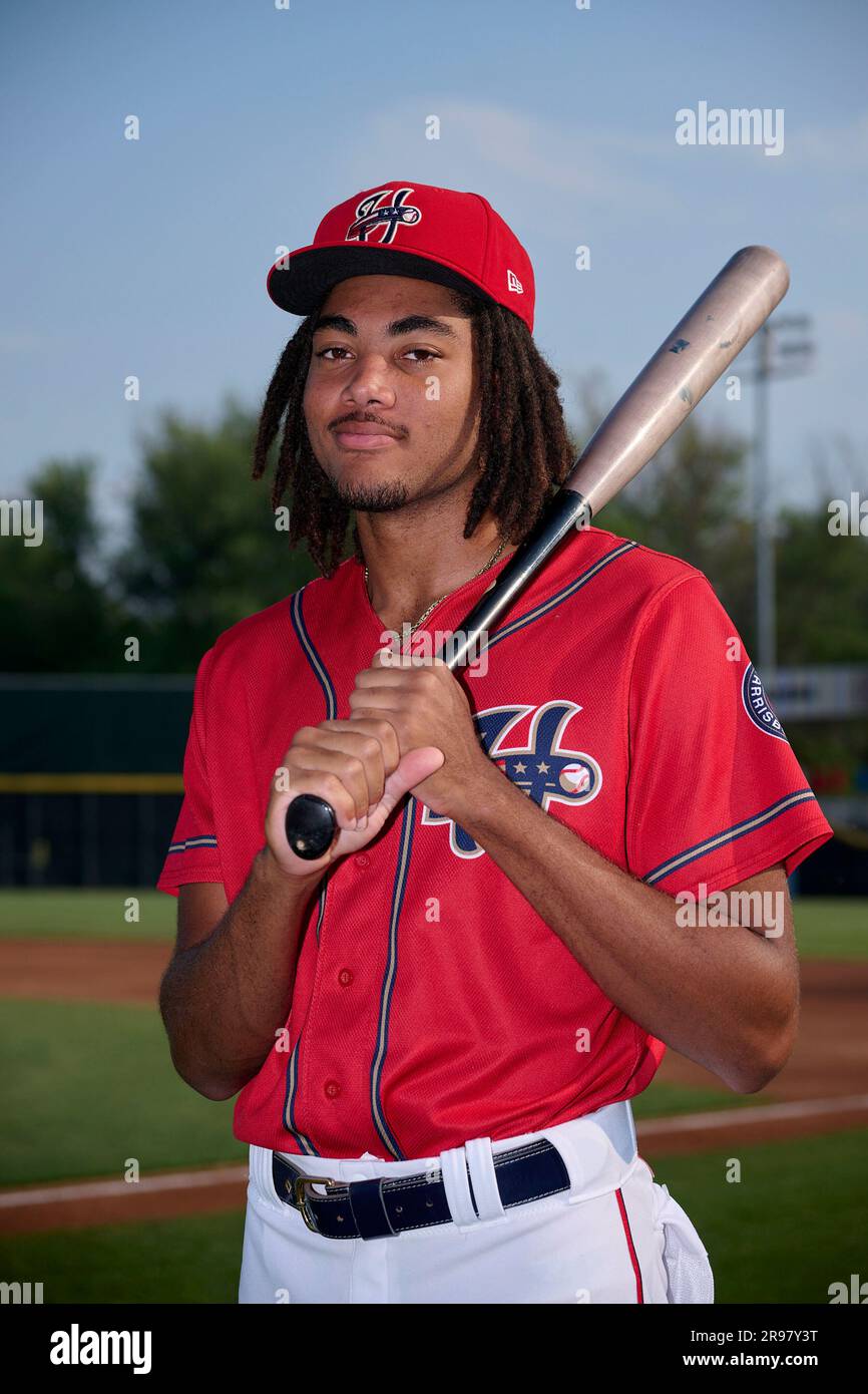 Harrisburg Senators outfielder James Wood (4) during an MiLB Eastern ...