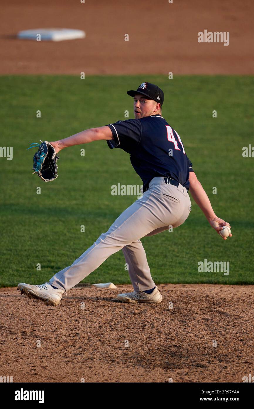 New Hampshire Fisher Cats pitcher Sem Robberse (41) during an MiLB ...