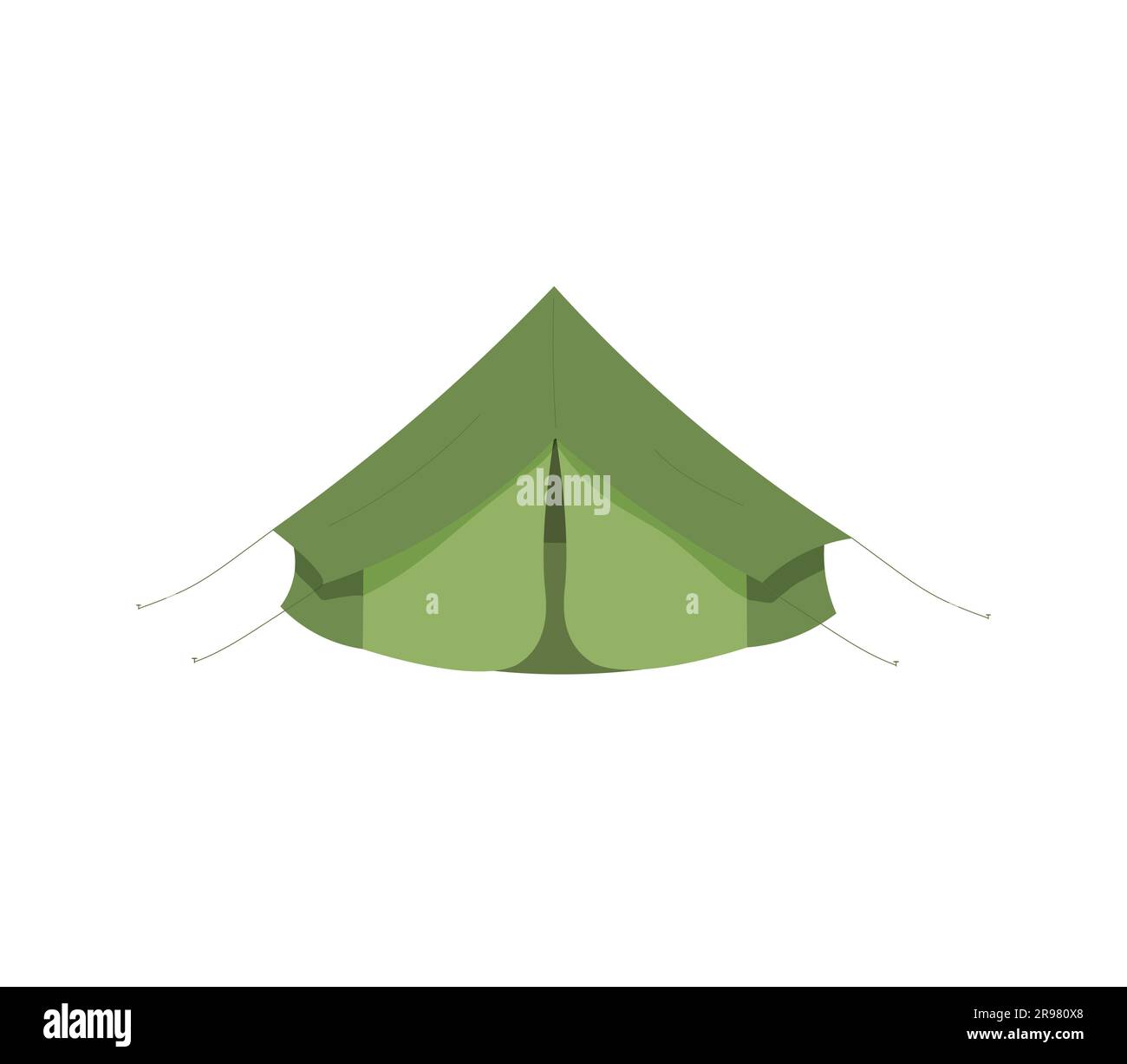 Cartoon camping travel tent equipment, isolated on white background ...
