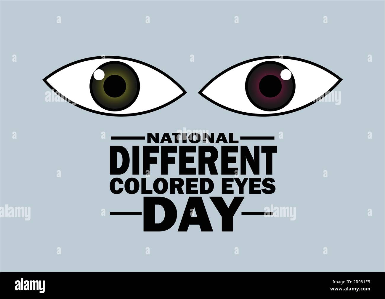 National Different Colored Eyes Day. Vector illustration. Suitable for ...