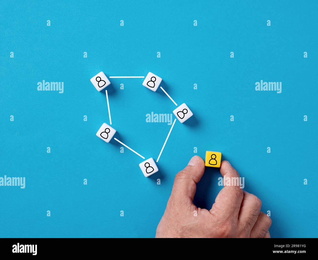 Social networking or organizational network. Team building. Adding a ...