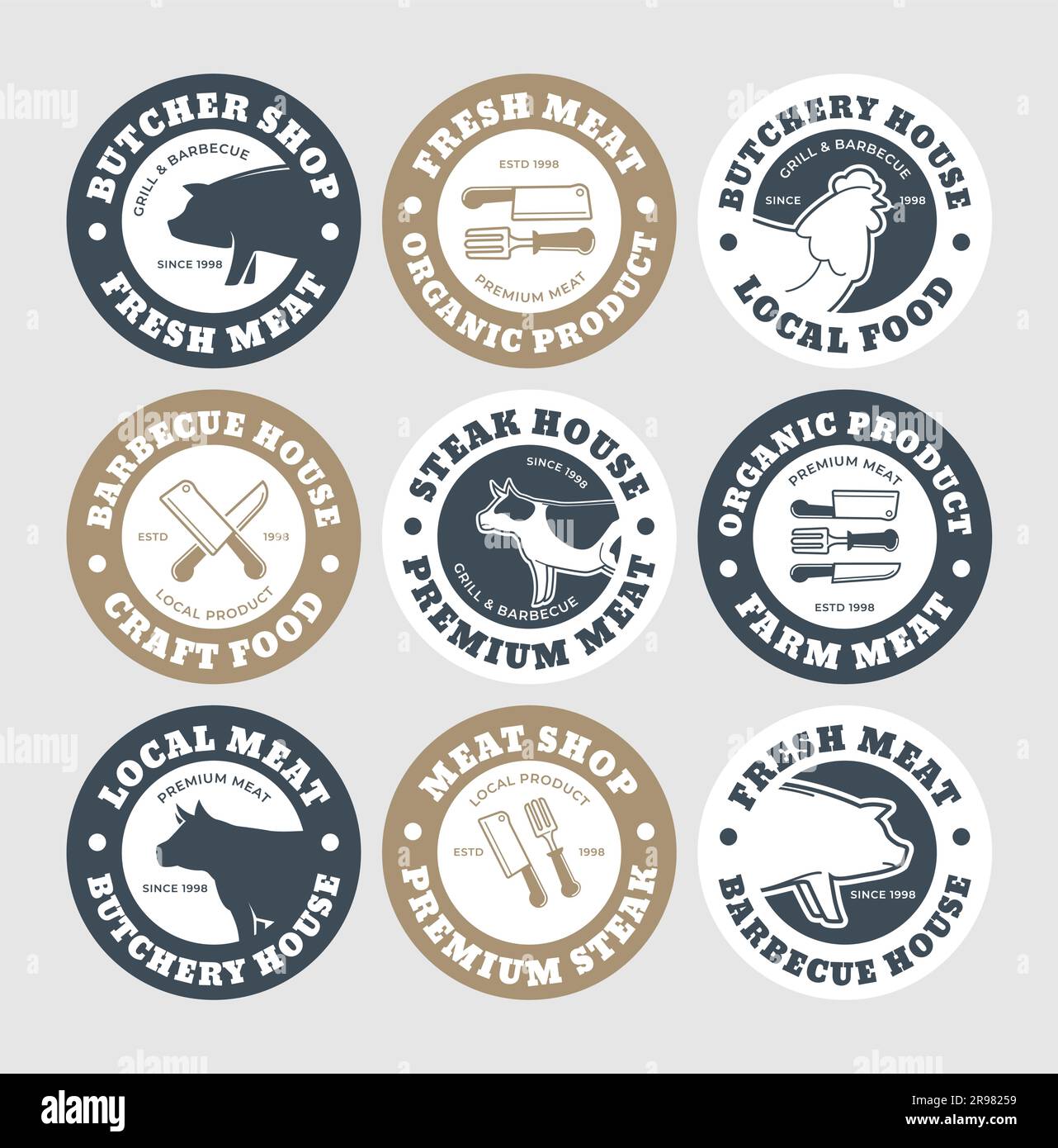 Sticker tag set design for fresh meat product Stock Vector Image & Art ...