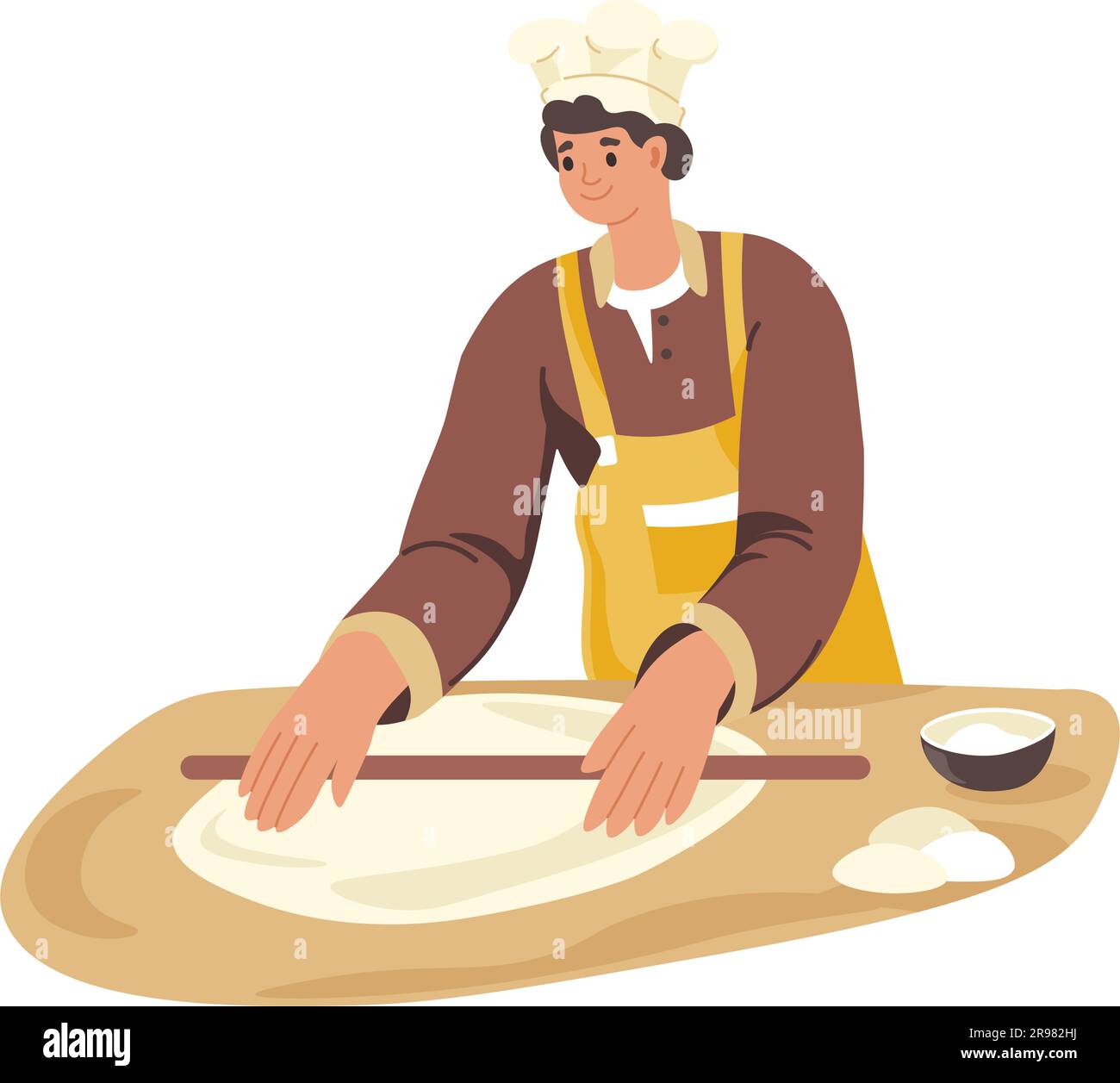 On table fresh dough Stock Vector Images - Alamy