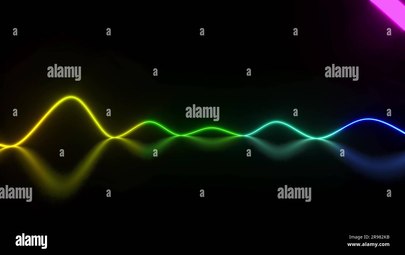 Color neon curve intro 3d render Stock Photo - Alamy