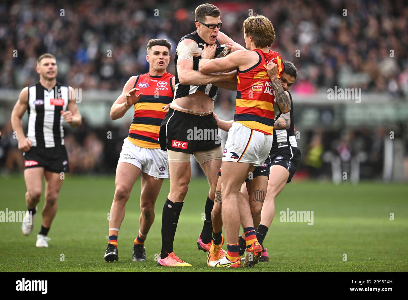 Melbourne, Australia. 25th June, 2023. Ned McHenry of the Crows and ...