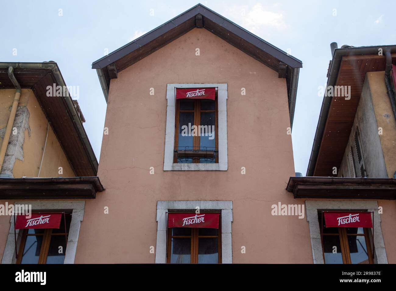 annecy , France - 06 16 2023 : fischer beer brewery restaurant sign ...