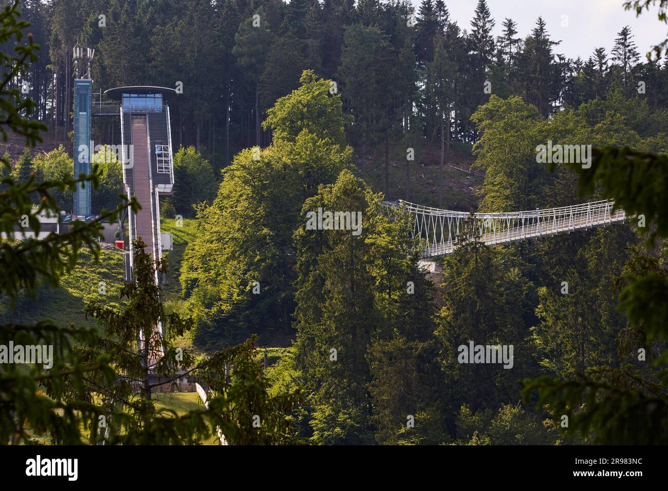 Willingen, Skigebiet, Upland, Hessen, Sauerland, Hessia, Deutschland ...