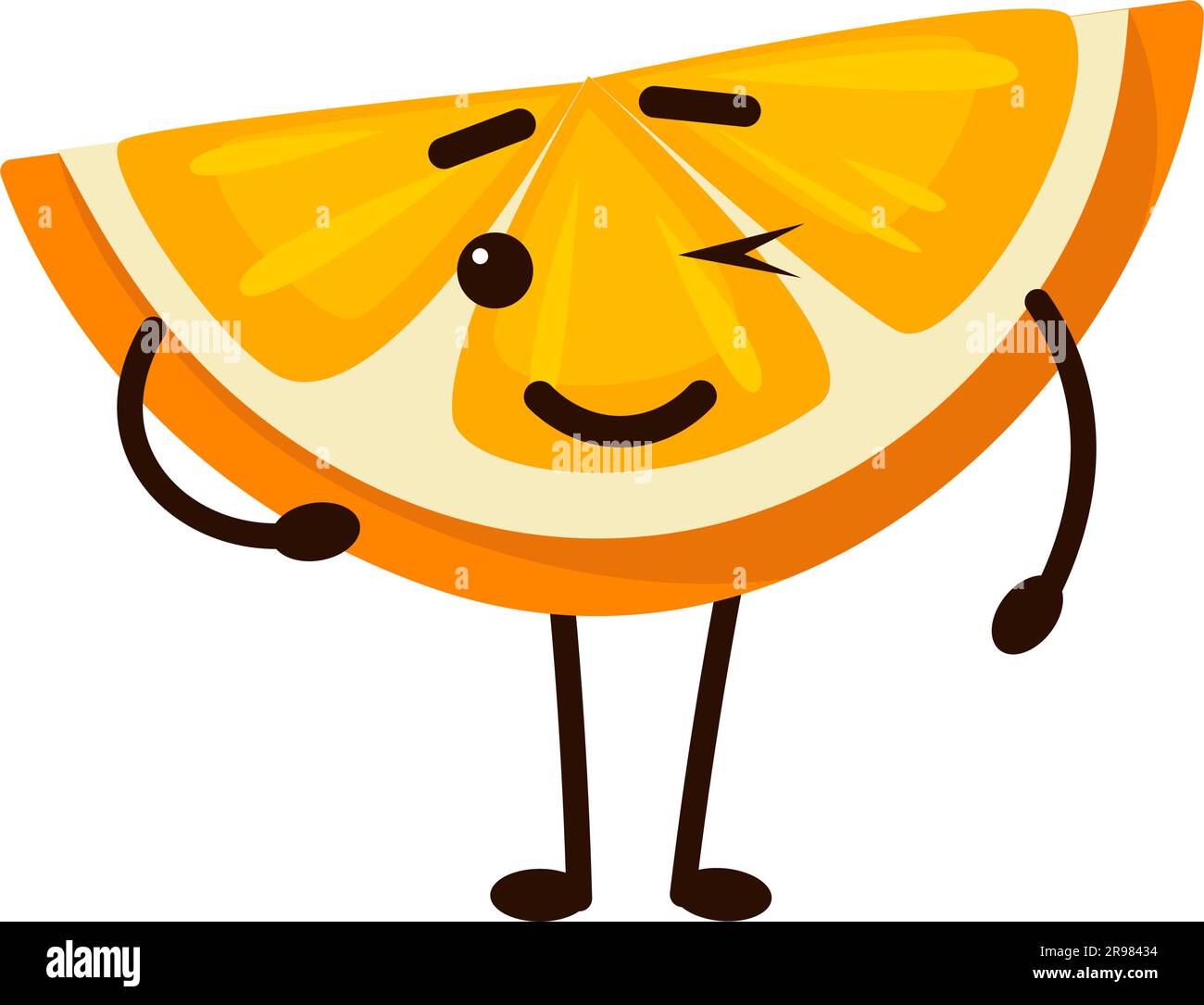 Cartoon orange slice character or emoji design Stock Vector Image & Art ...