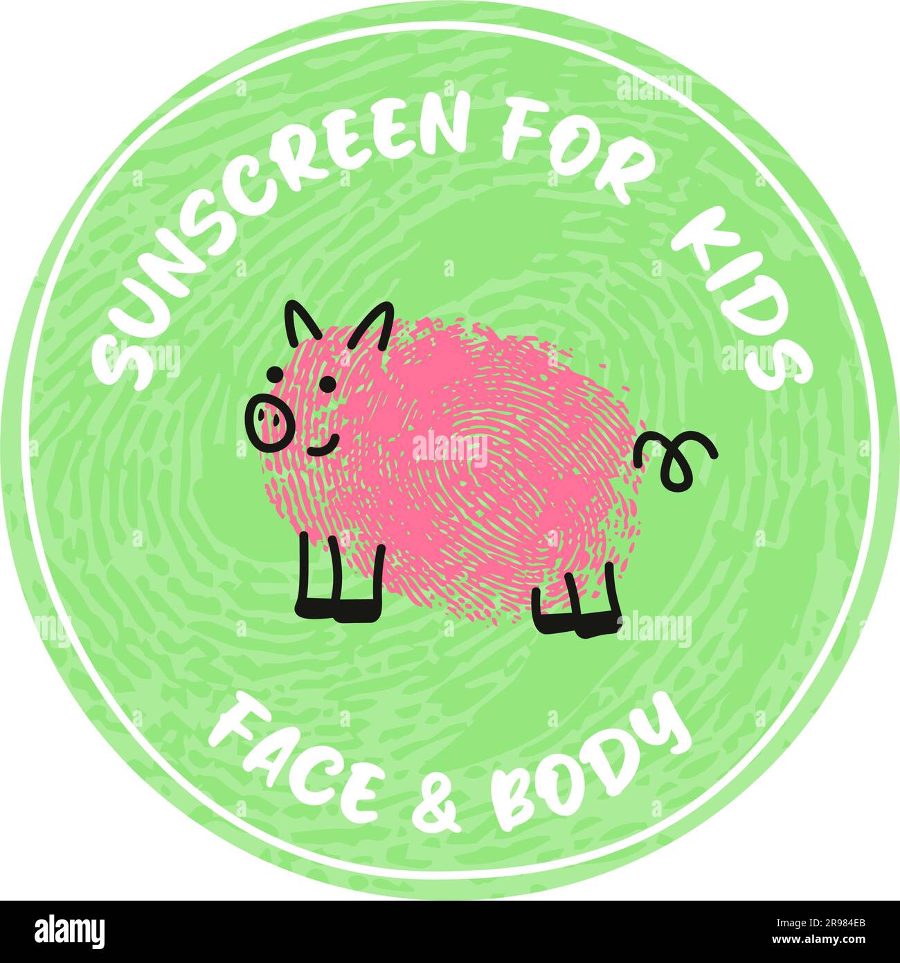 Sunsreen for kids, face and body for babies vector Stock Vector Image ...