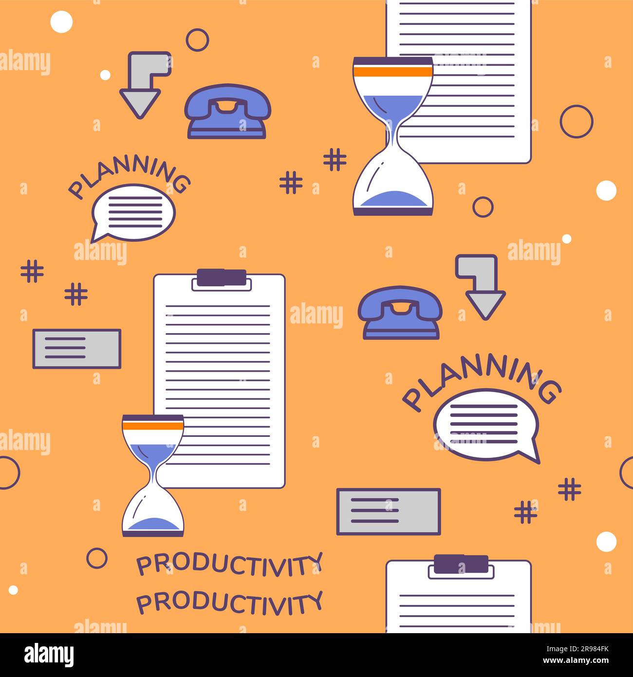 Productivity and planning, projects and workload Stock Vector Image ...