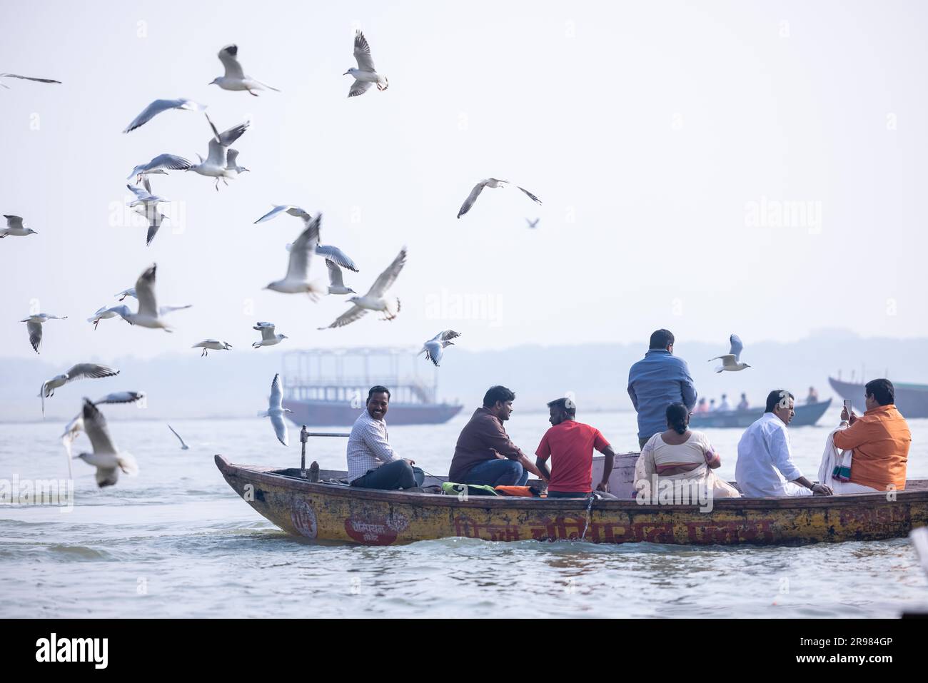 Varanasi, Uttar Pradesh, India - November 2022: Boating in Varanasi ...