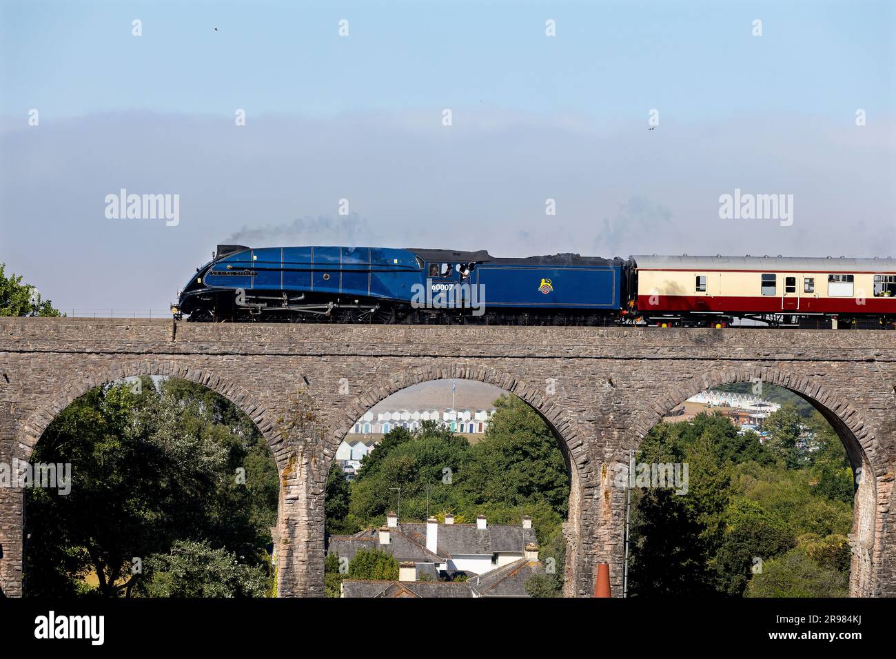 Sir Nigel Gresley LNER A4 number 60007 steam train pictured on a ...