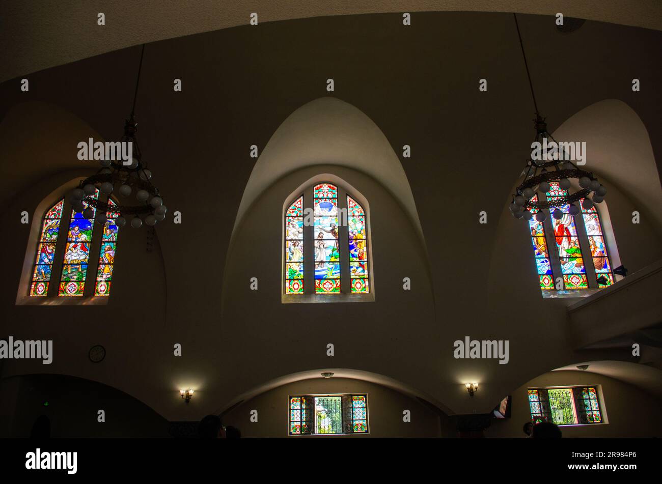 Beautiful Old Stained Glass Church Window,Christ's Church, Qingdao,Jun ...