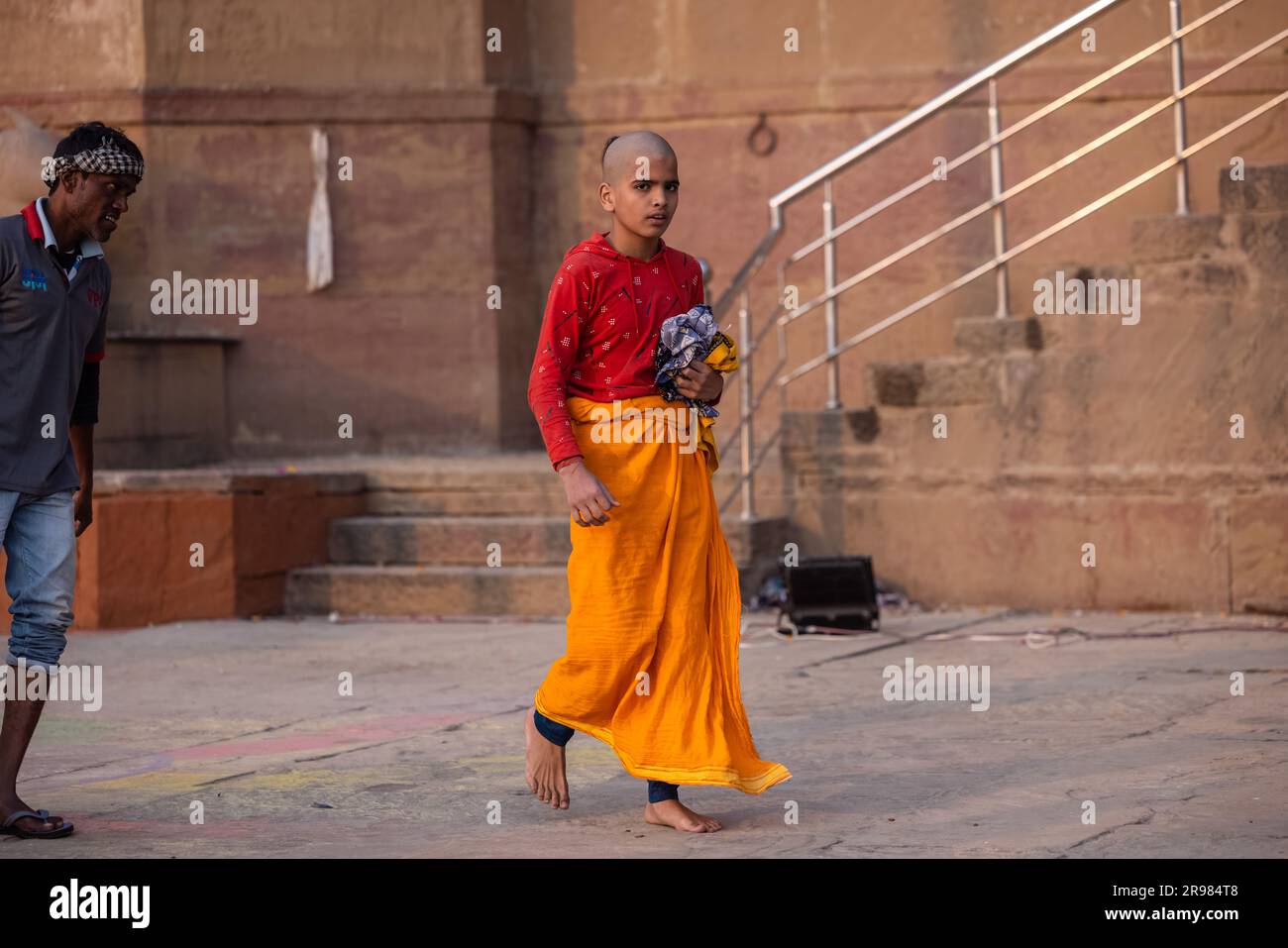 Varanasi, India: Portrait of Unidentified Indian holy sadhu male ...