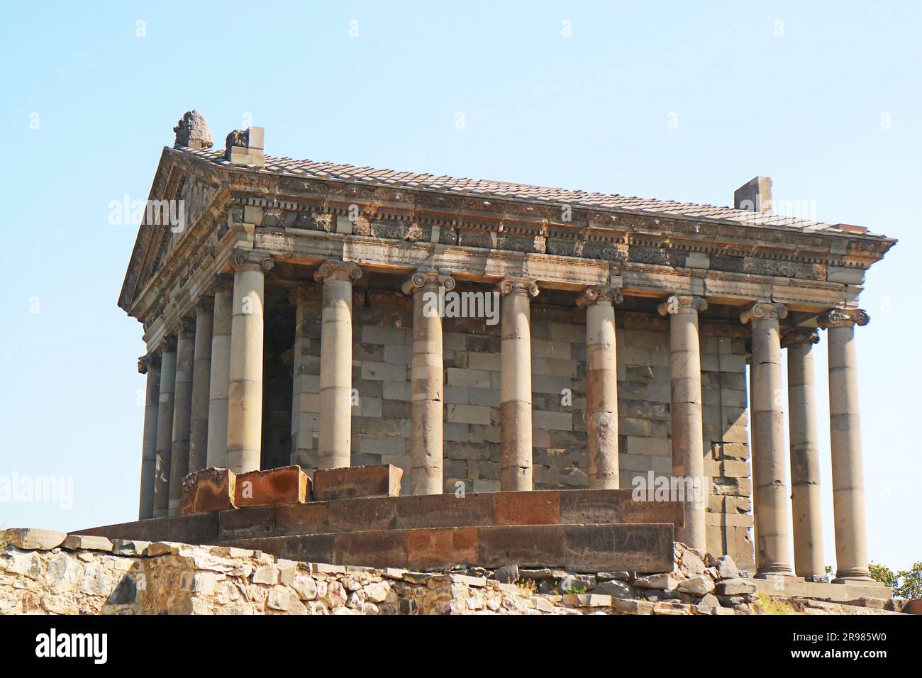 The Ancient Garni Pagan Temple, located on the Hilltop of the Village ...