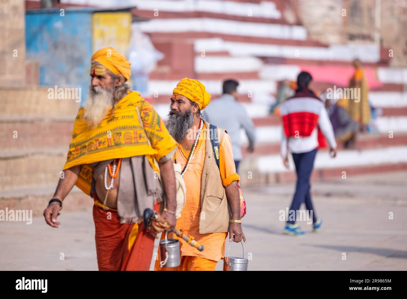 Varanasi, India: Portrait of Unidentified Indian holy sadhu male ...