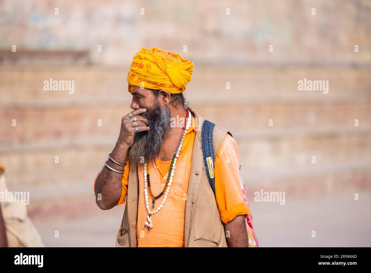 Varanasi, India: Portrait of Unidentified Indian holy sadhu male ...