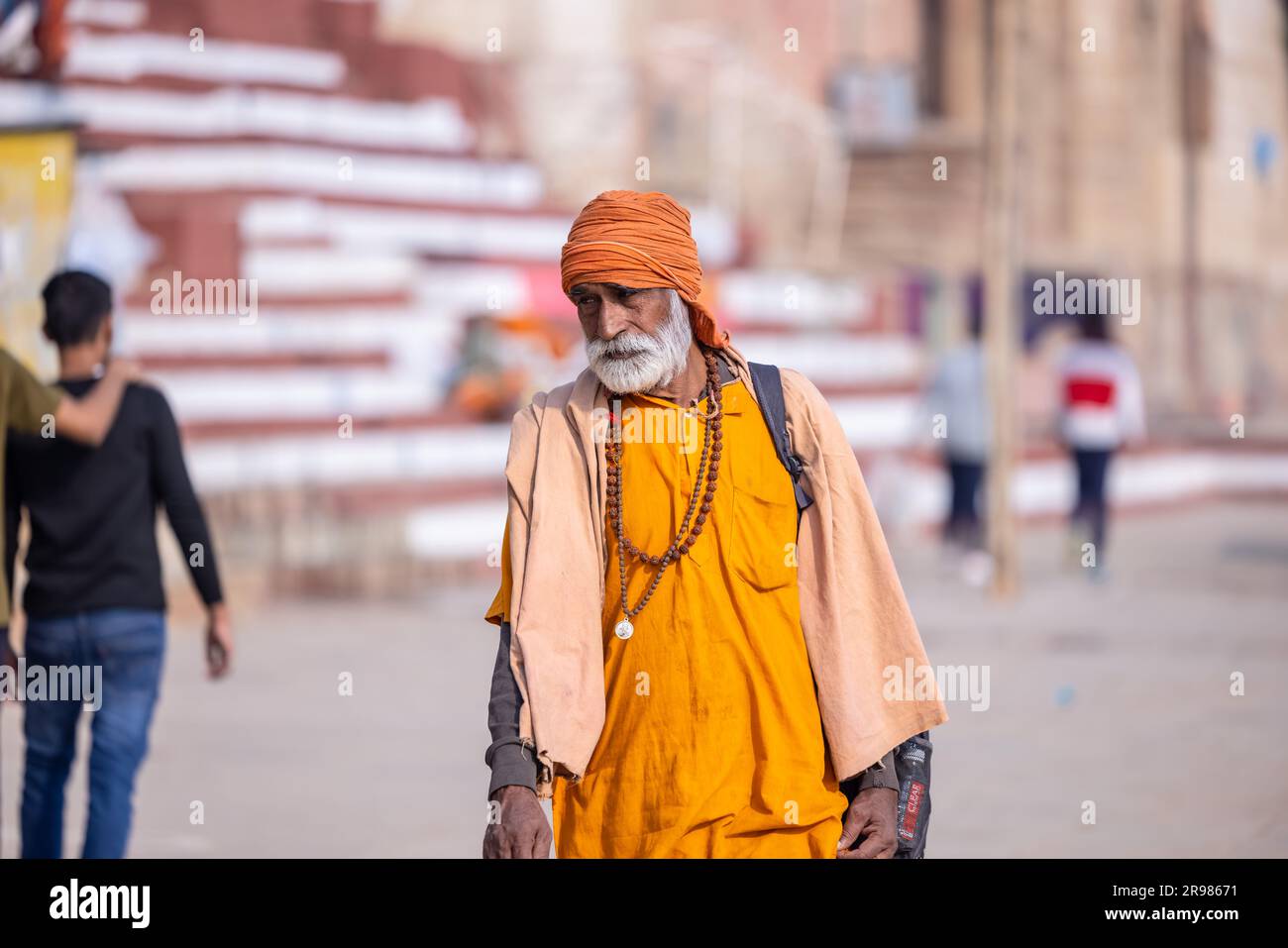Varanasi, India: Portrait of Unidentified Indian holy sadhu male ...