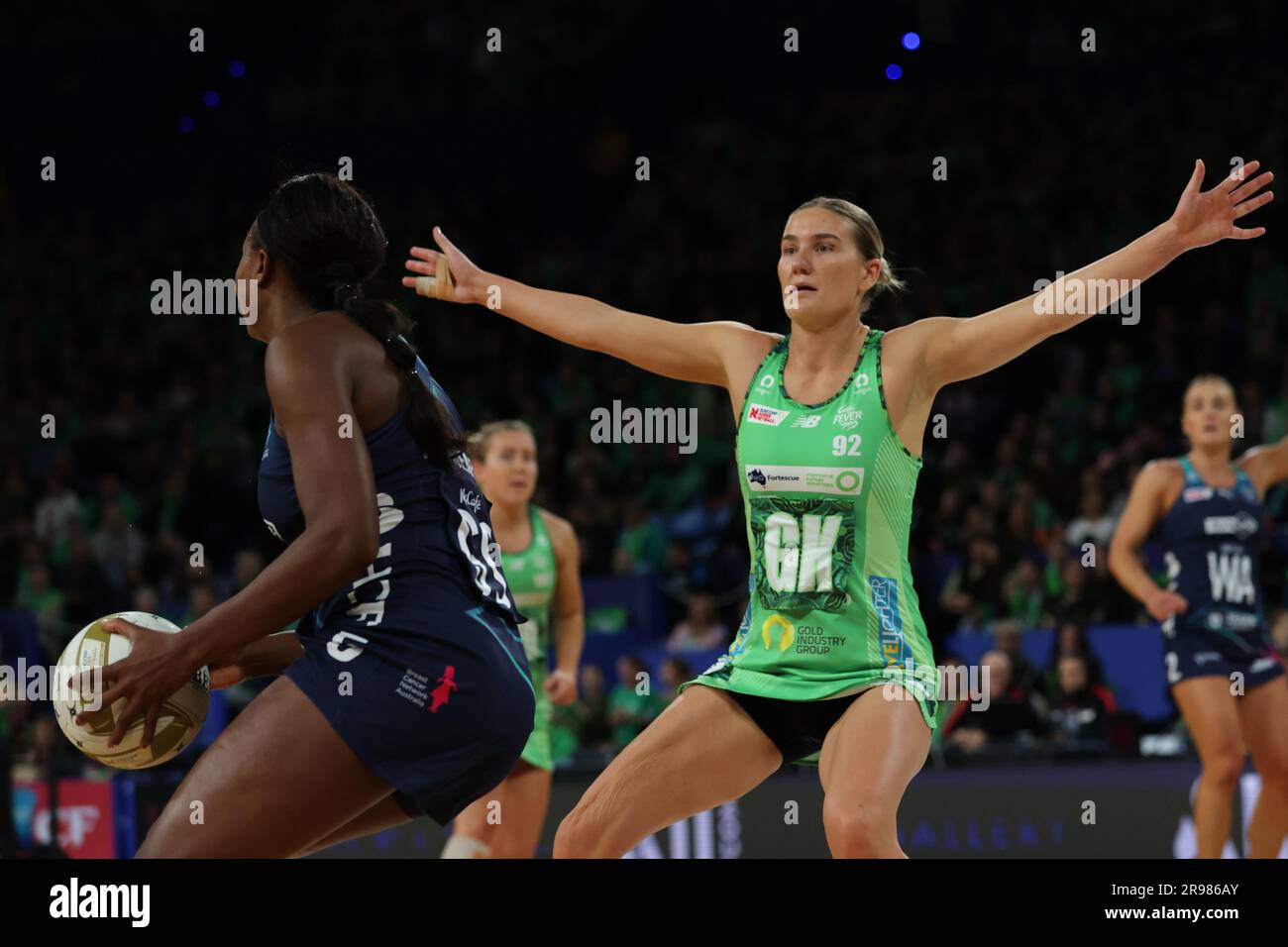 Perth, Australia. 25th June, 2023. Courtney Bruce of the Fever in ...