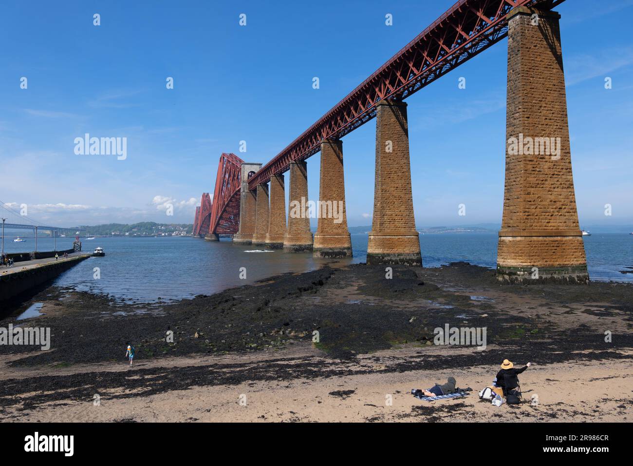 Forth Bridge in Queensferry, Scotland, UK, cantilever railway bridge ...