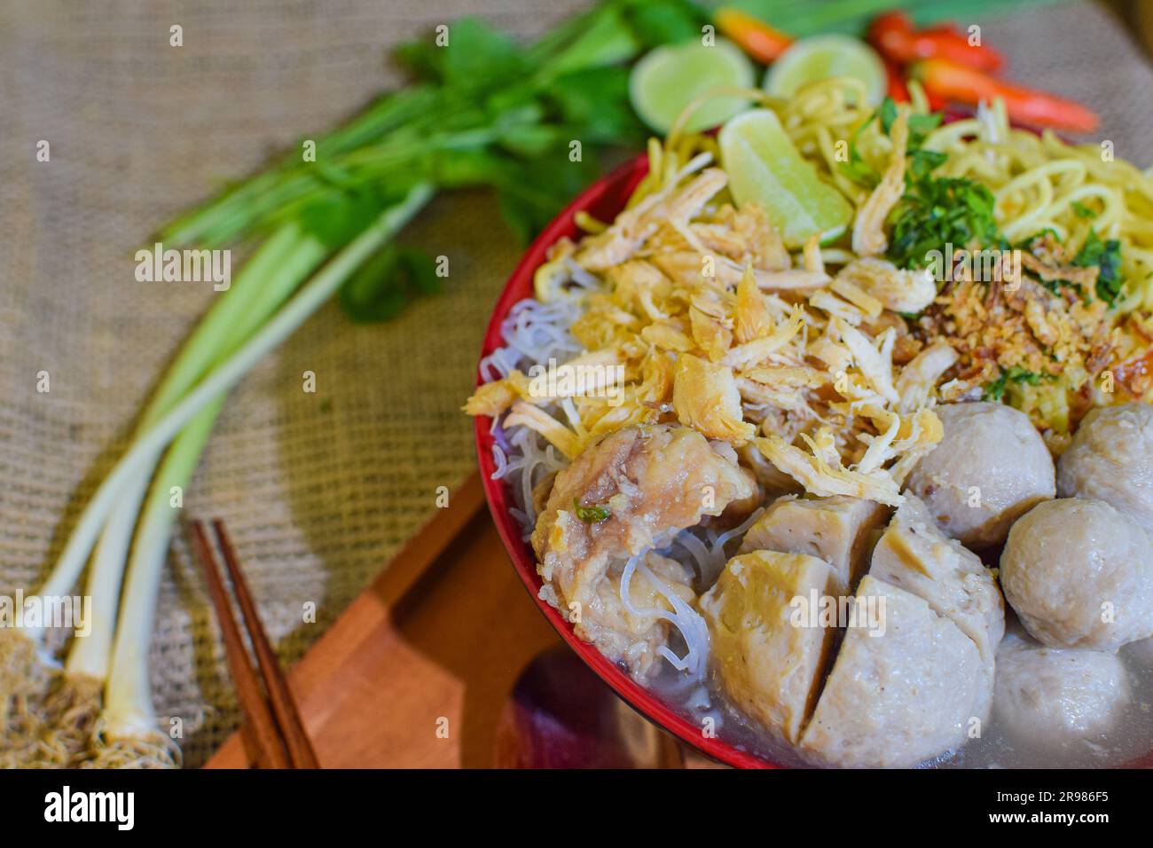 Indonesian Food: Photo products of various variants of Meatballs with ...