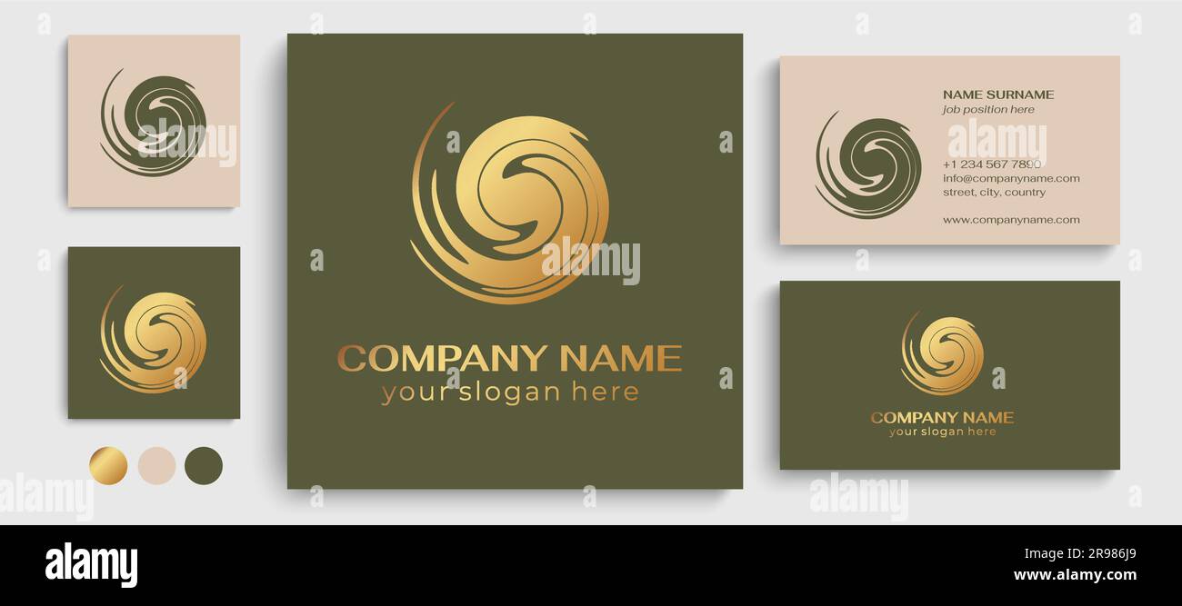 Round dot logo. Vector design element for various uses. Graphic element with small dots for ...