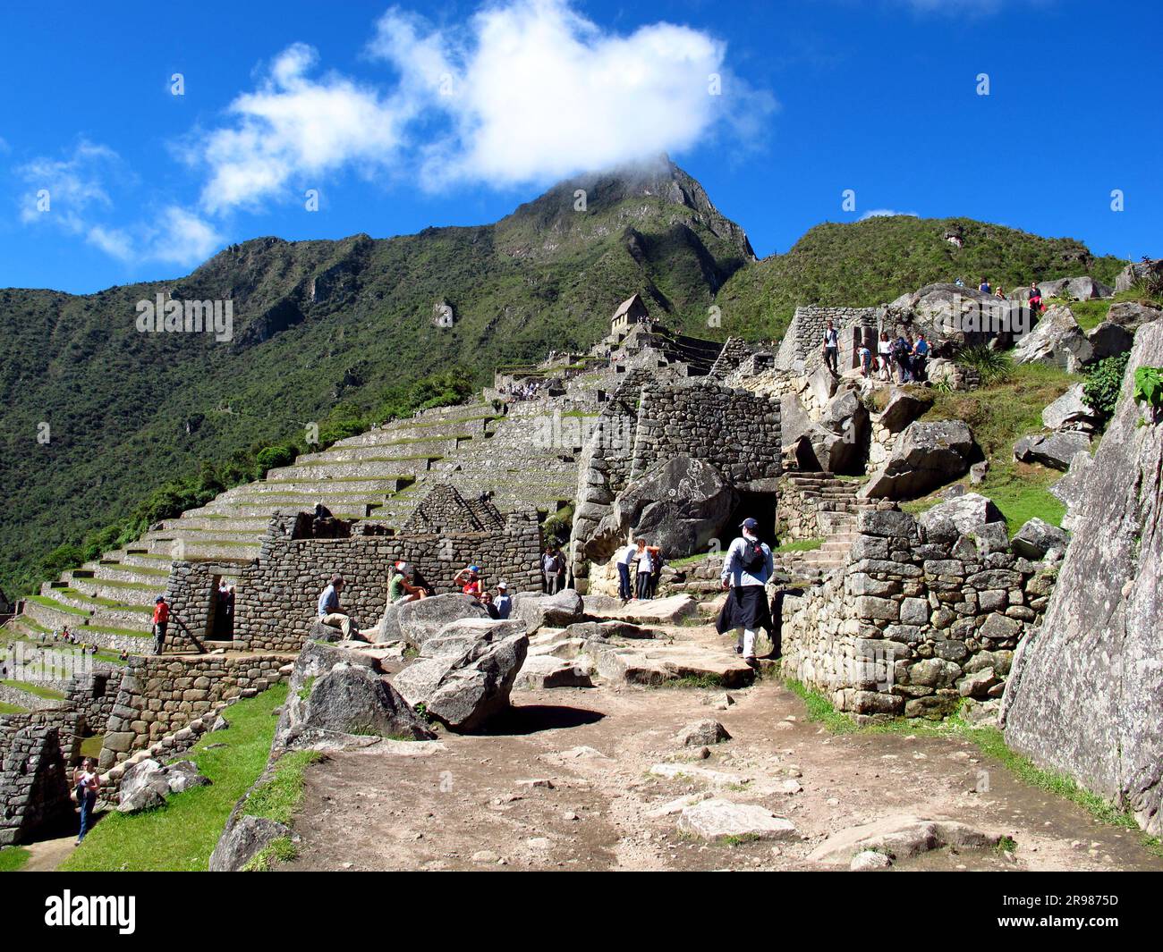Machu Picchu is capital of the Inca Empire in the Andes mountains, Peru ...
