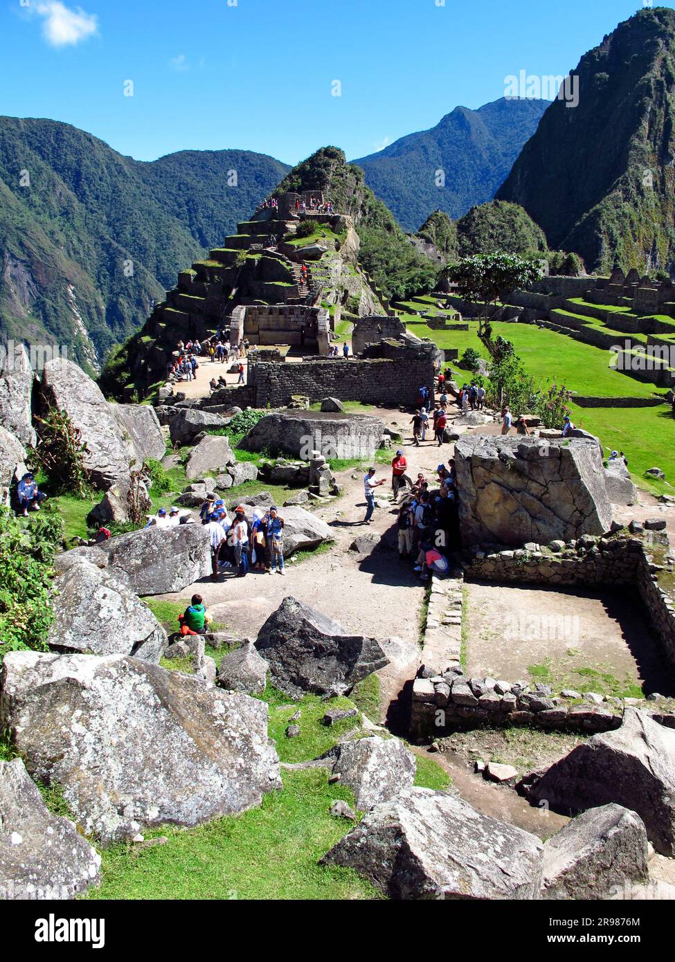 Machu Picchu is capital of the Inca Empire in the Andes mountains, Peru ...