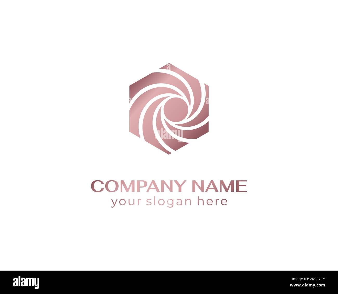 Round spiral logo. Swirling elegant waves of fabric. Template for ...