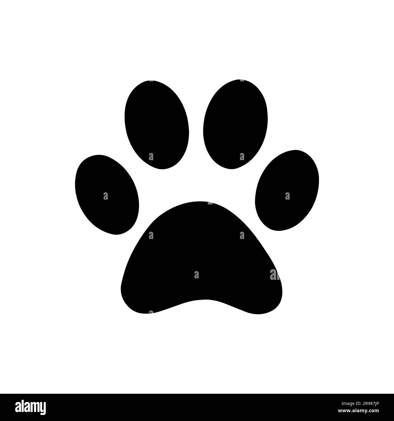Dog paws icon outline Black and White Stock Photos & Images - Alamy