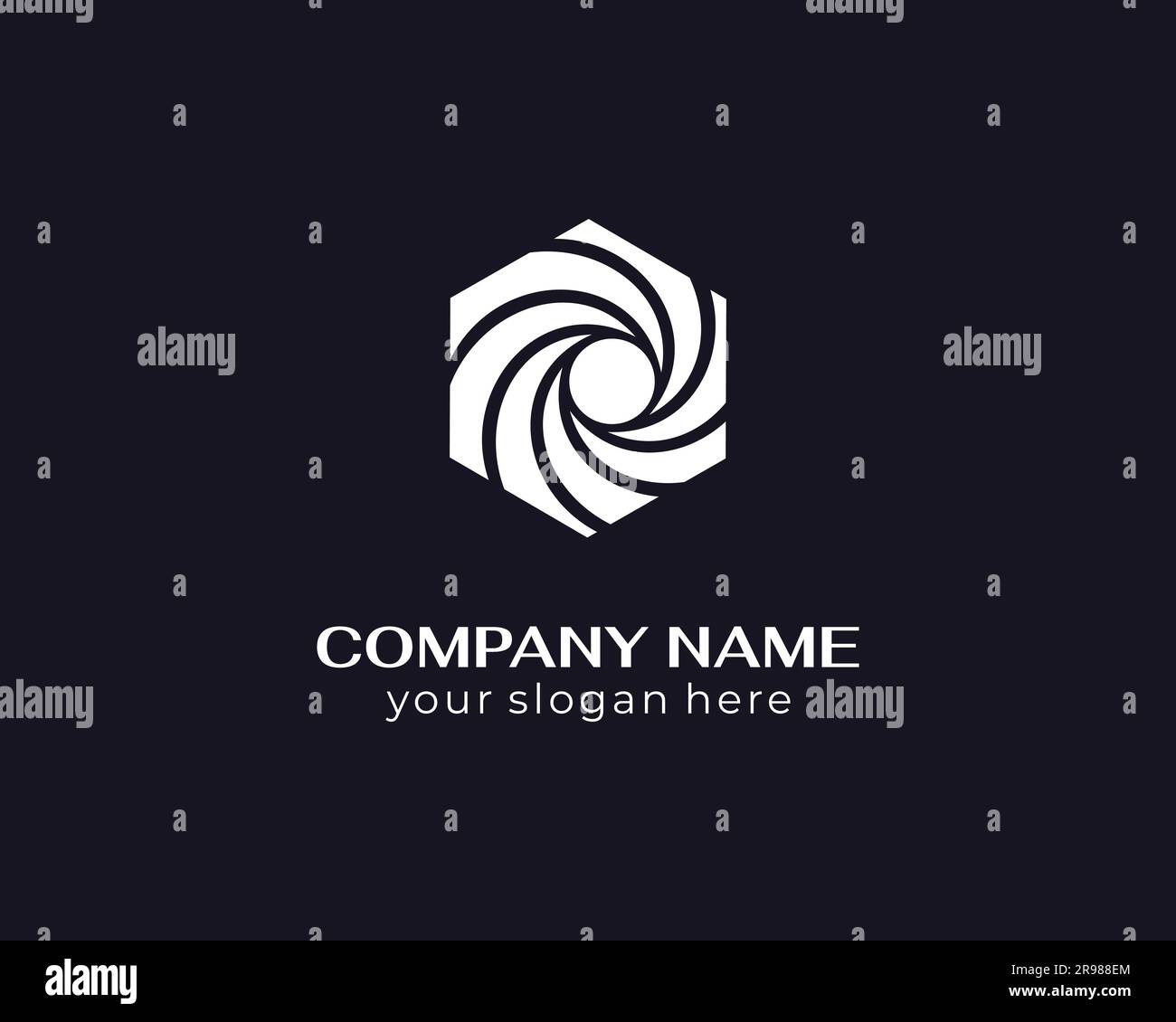 Round spiral logo. Swirling elegant waves of fabric. Template for ...