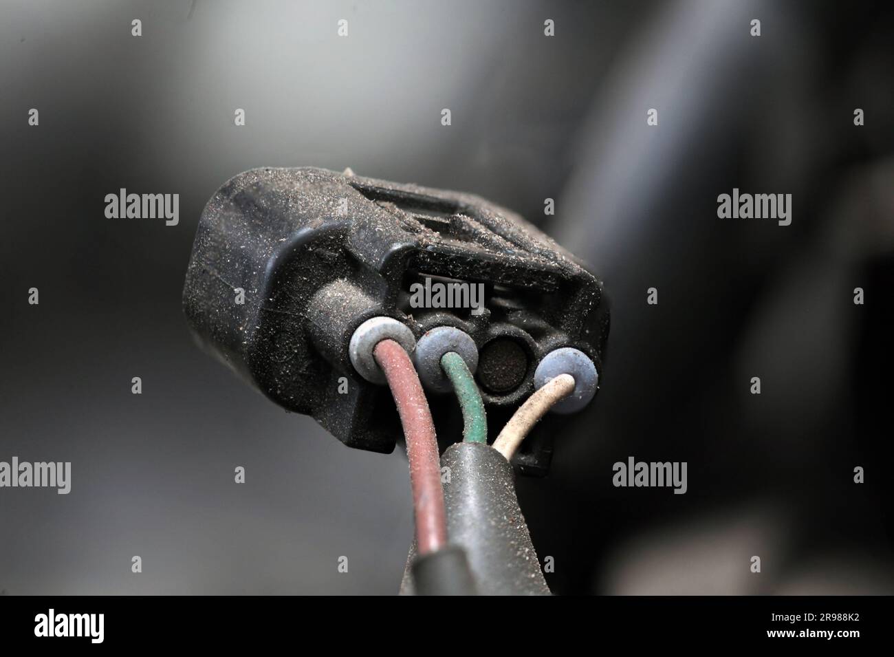 dirty Electrical cable connection terminal block Stock Photo - Alamy