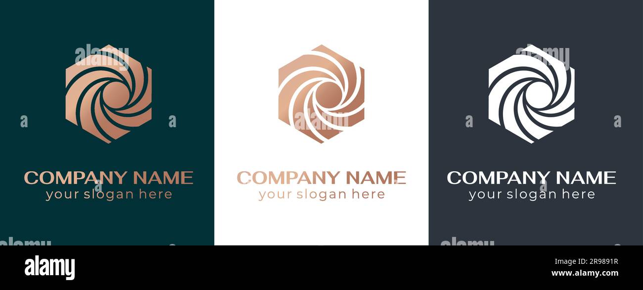 Round spiral logo. Swirling elegant waves of fabric. Template for ...